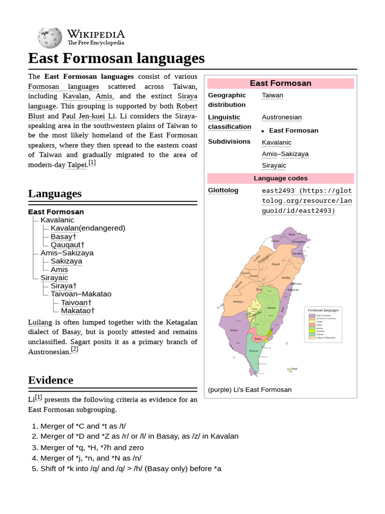 East Formosan Languages | PDF | Sociolinguistics | Social Science