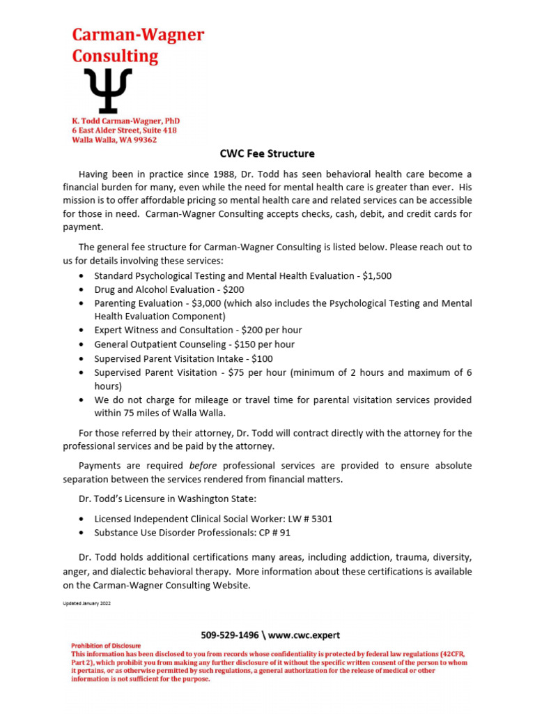 2022 - CWC Fees | PDF