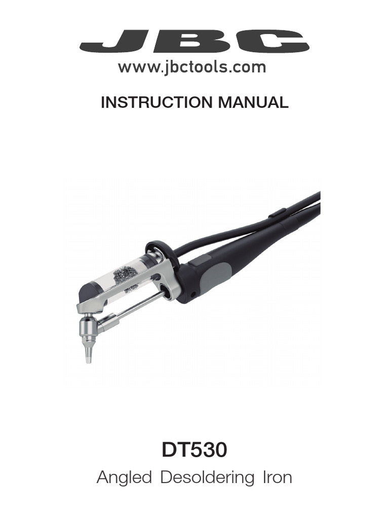 Manual Dt530 Angled Desoldering Iron JBC 0032496 ID 241374 en | PDF