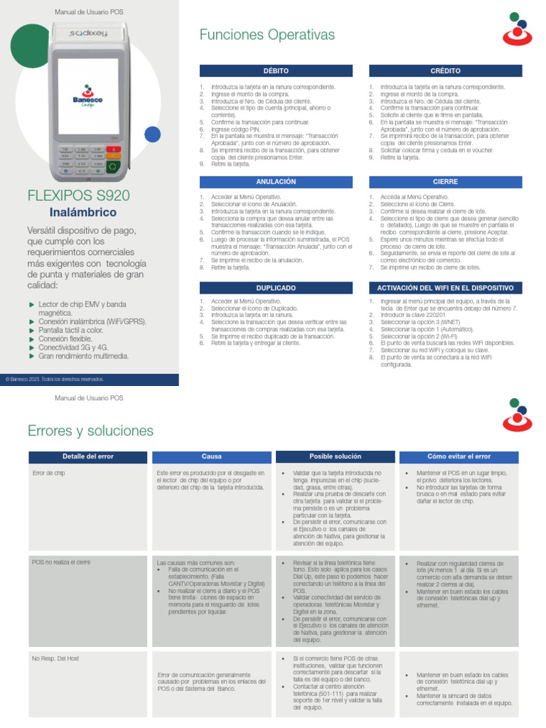 manual-de-usuario-flexipos-s920 | PDF