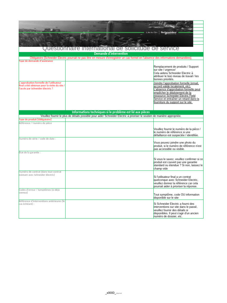 Questionnaire Schneider Pour Somelec | PDF
