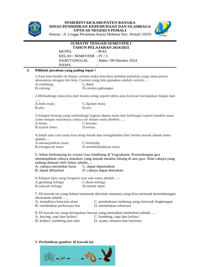 STS 1 IPAS Kelas 4 | PDF