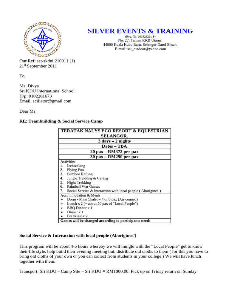 Camp&Social Service | PDF