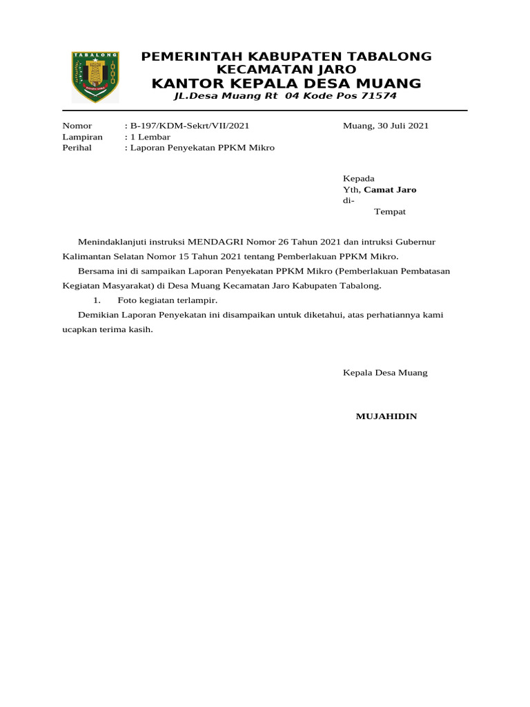 LAPORAN PPKM MIKRO | PDF LAPORAN PPKM MIKRO | PDF