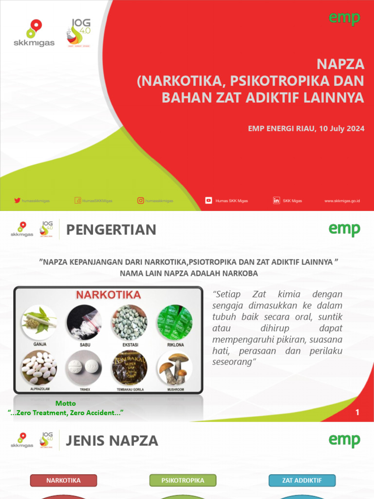PPT Napza EMP Energi Riau | PDF