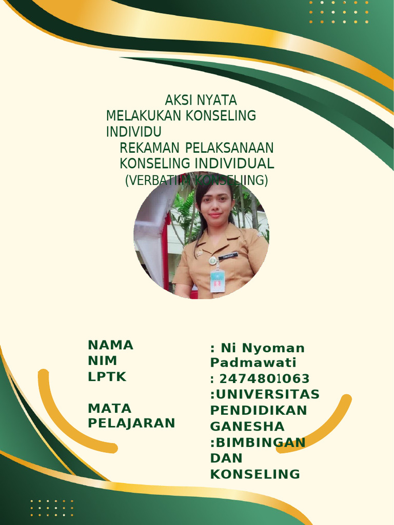 Modul 2 - Layanan Responsif - Konseling Individual Agung | PDF