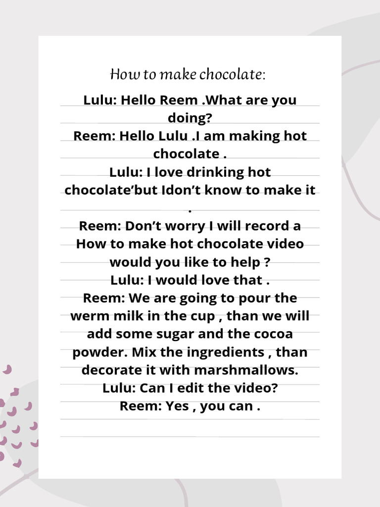 How To Make Chocolate Pdf