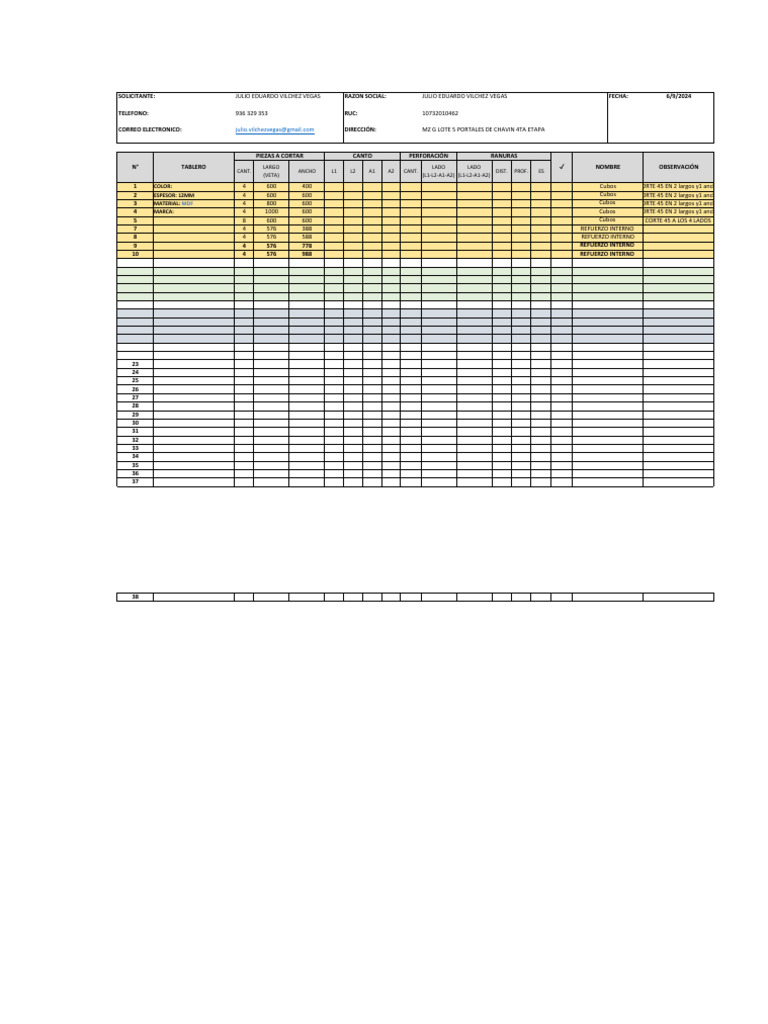 Corte Cubos de MDF | PDF