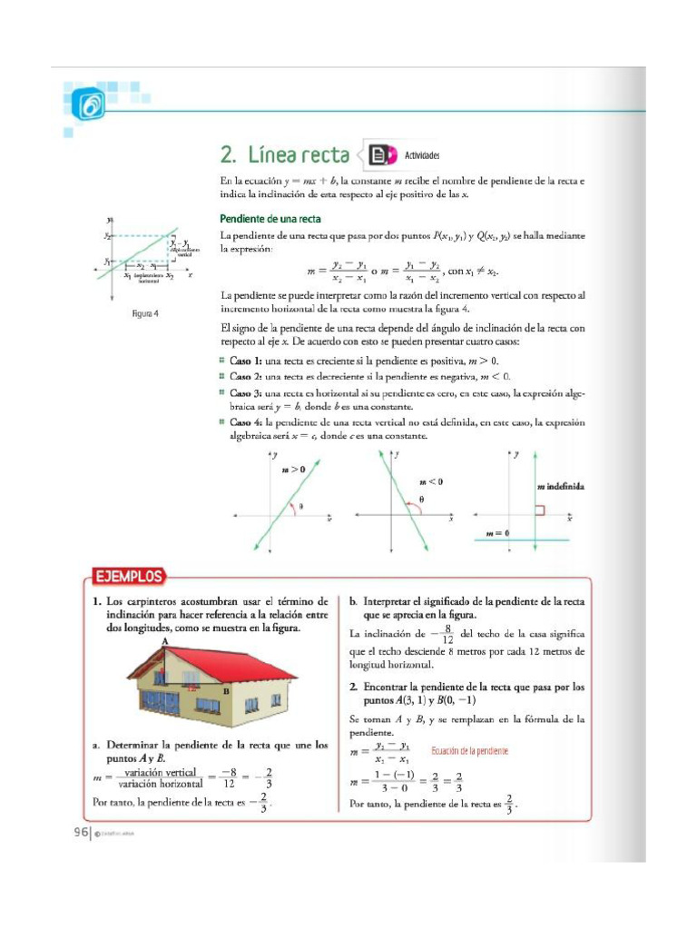 Matemáticas 9 Guía 1 La Línea Recta | PDF