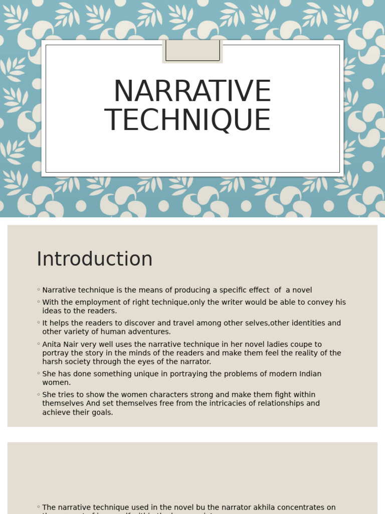 Narrative Technique | PDF