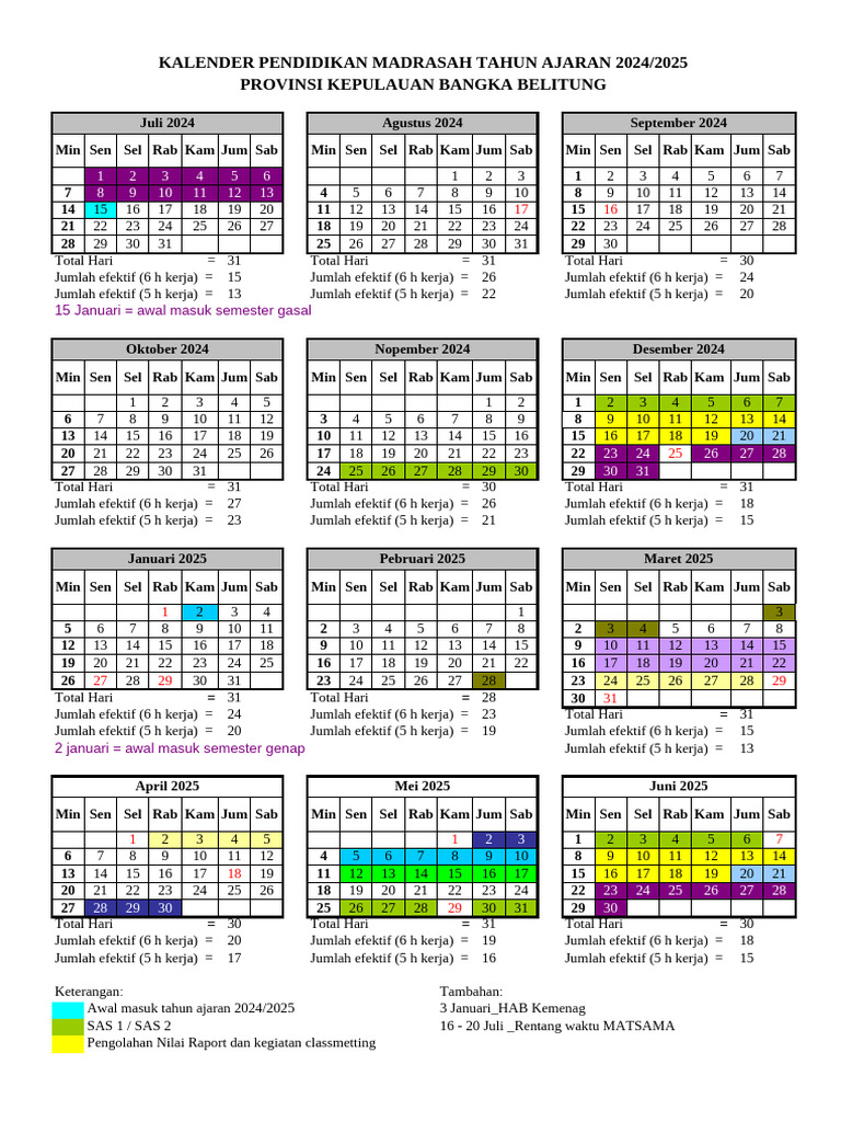 Kalender-Pendidikan-2024-2025 (1) | PDF