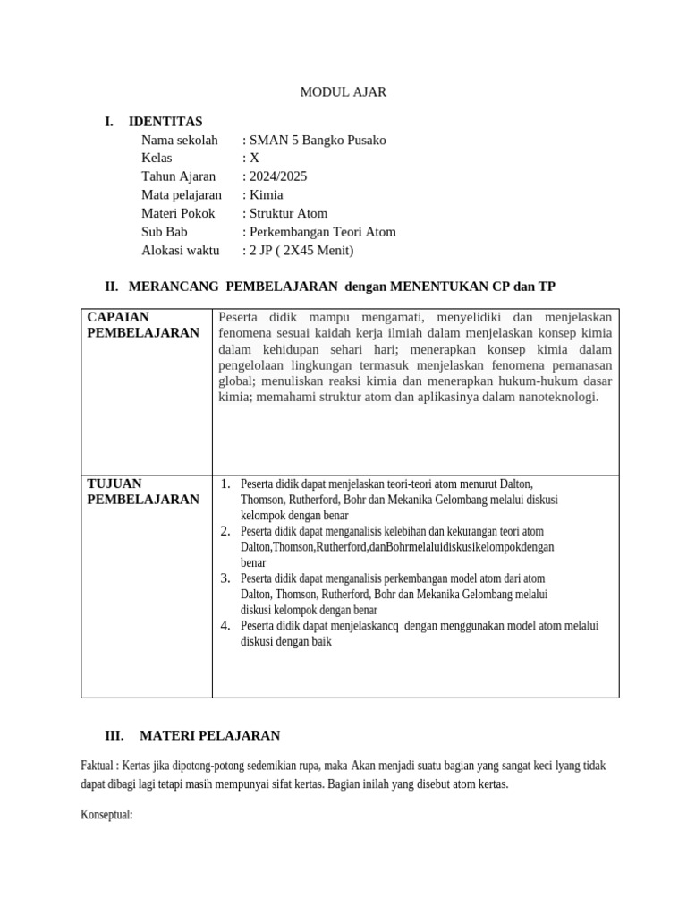Modul Ajar Model Ukin | PDF
