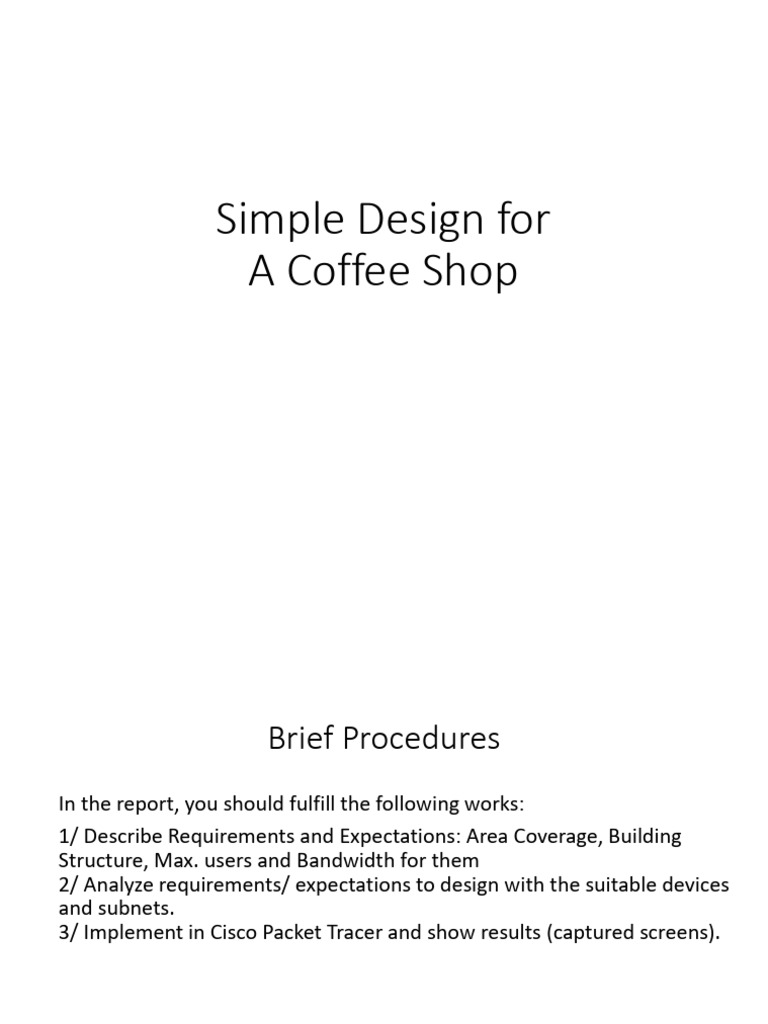 Simple Design for a Coffee Shop | PDF