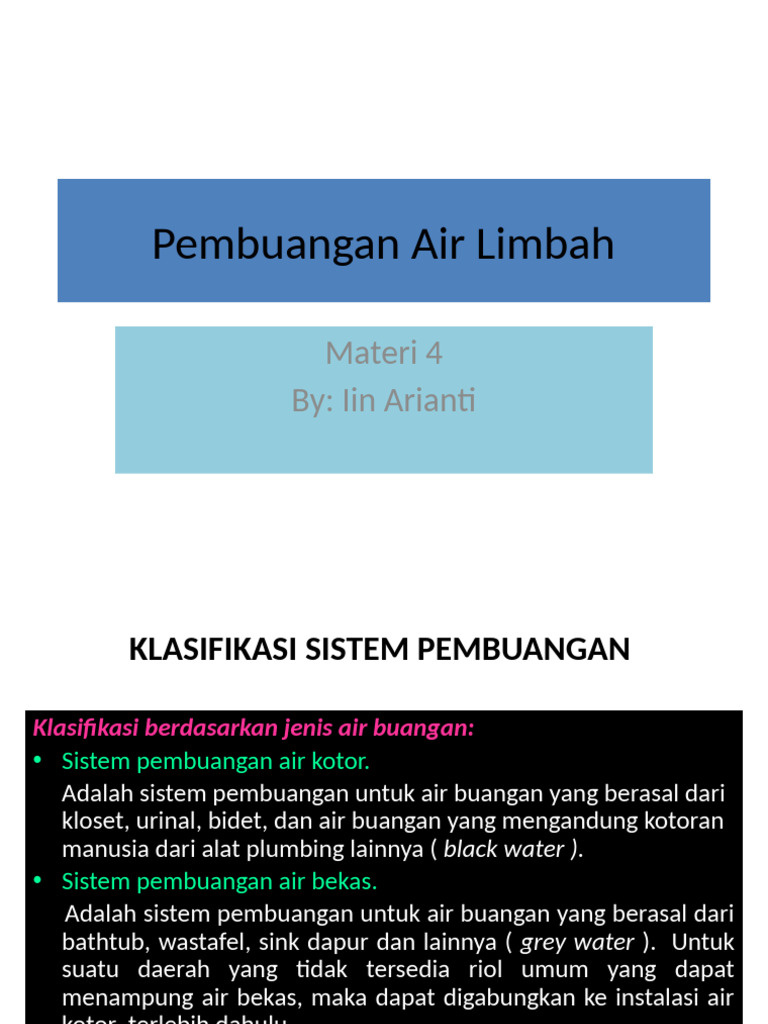 4.pengelolaan Air Limbah | PDF