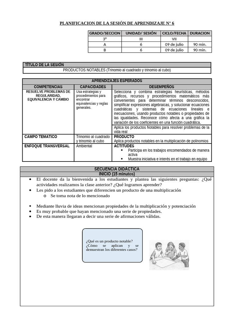 Mat3 U3 Sesion6 | PDF