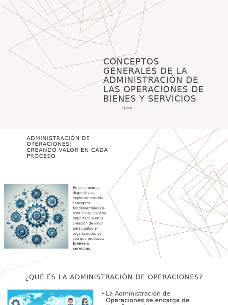 Tema - 1 - Conceptos Generales de La Administración de Las Operaciones | PDF | Calidad ...