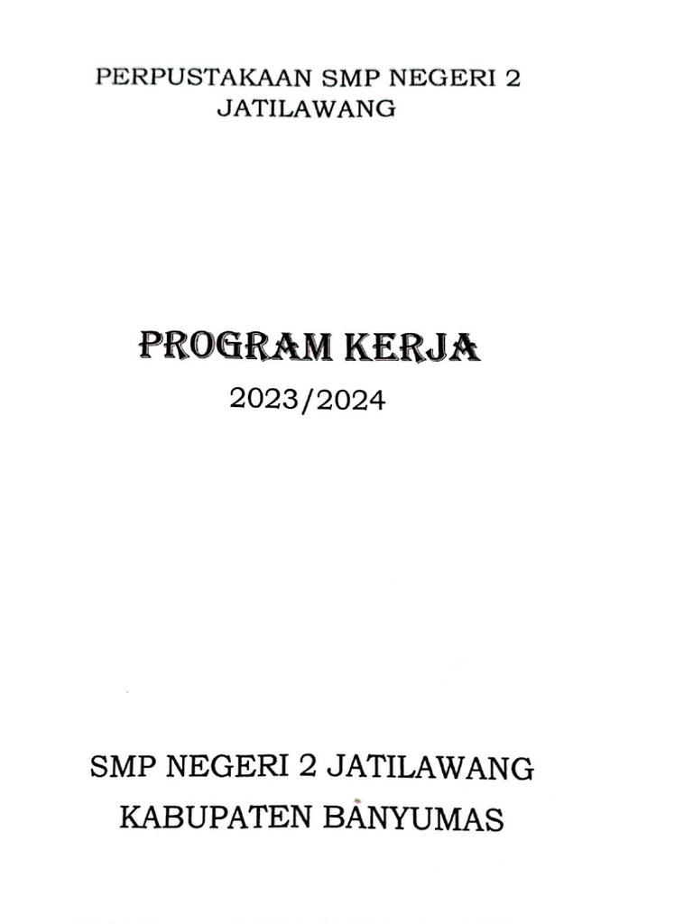Program Kerja & Administrasi Rutin | PDF