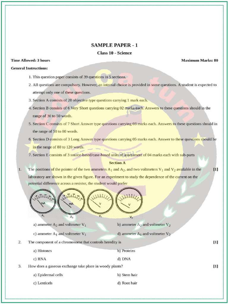 Science 2023 Set - 1-1 | PDF