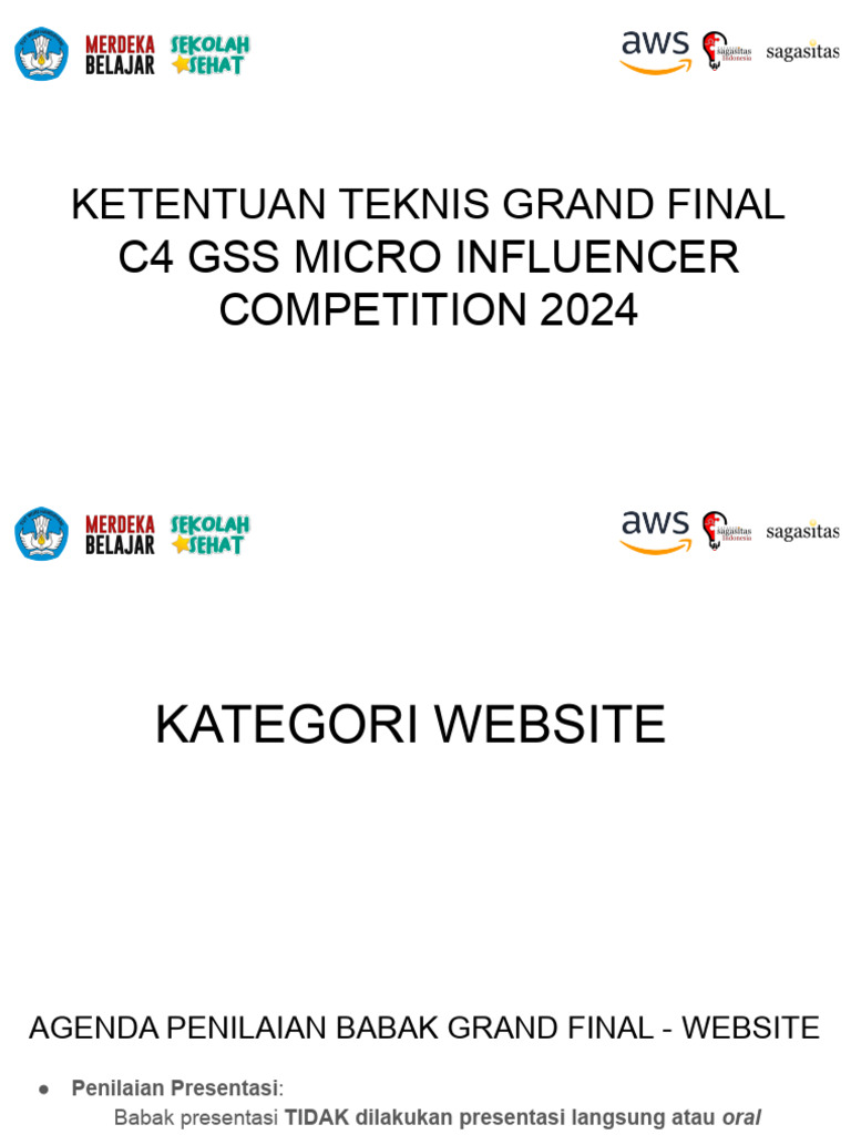 Ketentuan Teknis Grand Final - Lomba Sagasitas Cloud Club Competition (C4) GSS 2024 | PDF