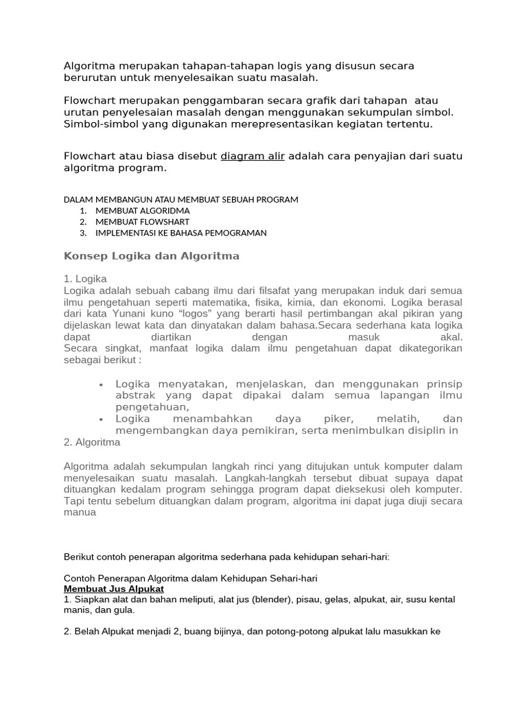 Algoritma Merupakan Tahapan | PDF