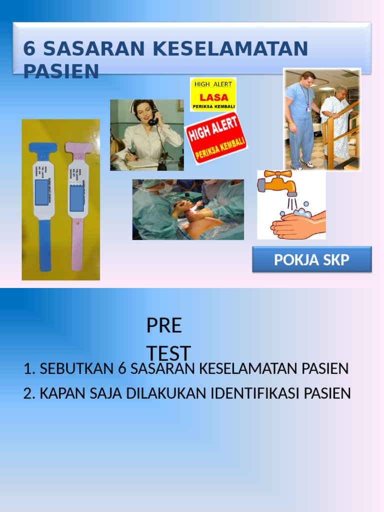 6 Sasaran Keselamatan Pasien | PDF