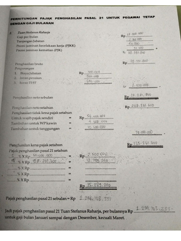 Latihan Prak - Perpajakkan | PDF
