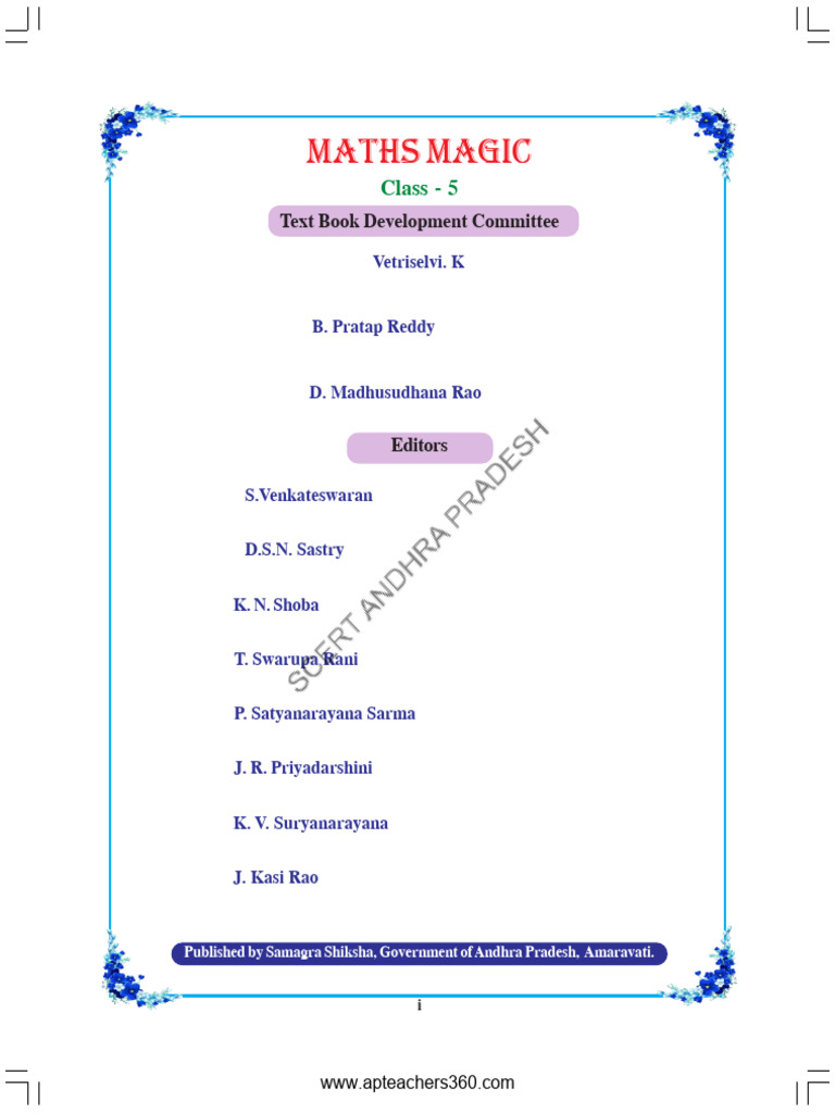5TH CLASS MATHS SEM-1 - Watermark | PDF