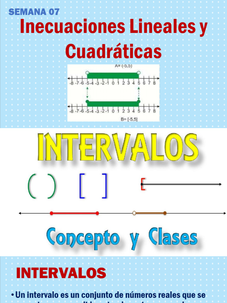 INECUACIONES LINEALES Y CUADRÁTICAS | PDF