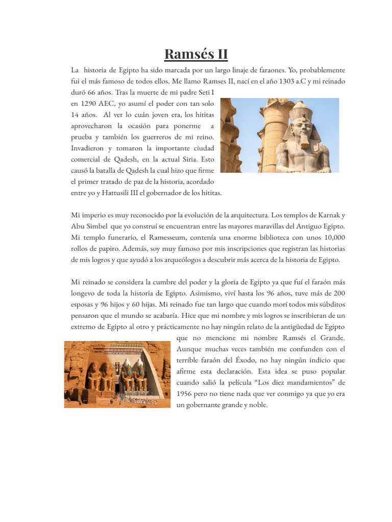 Ramses II (Ciencias Sociales) | PDF