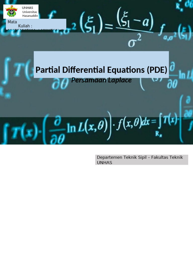 Pertemuan 12. Partial Differential Equation (PDE) | PDF