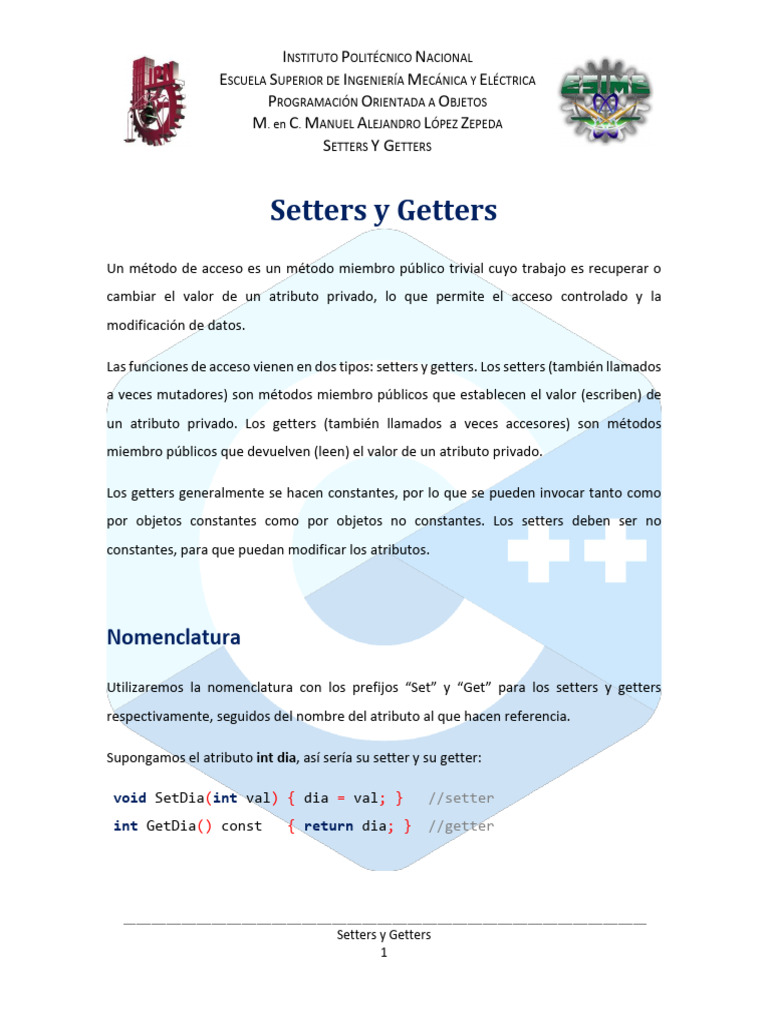 UII - 03 - Setters y Getters | PDF
