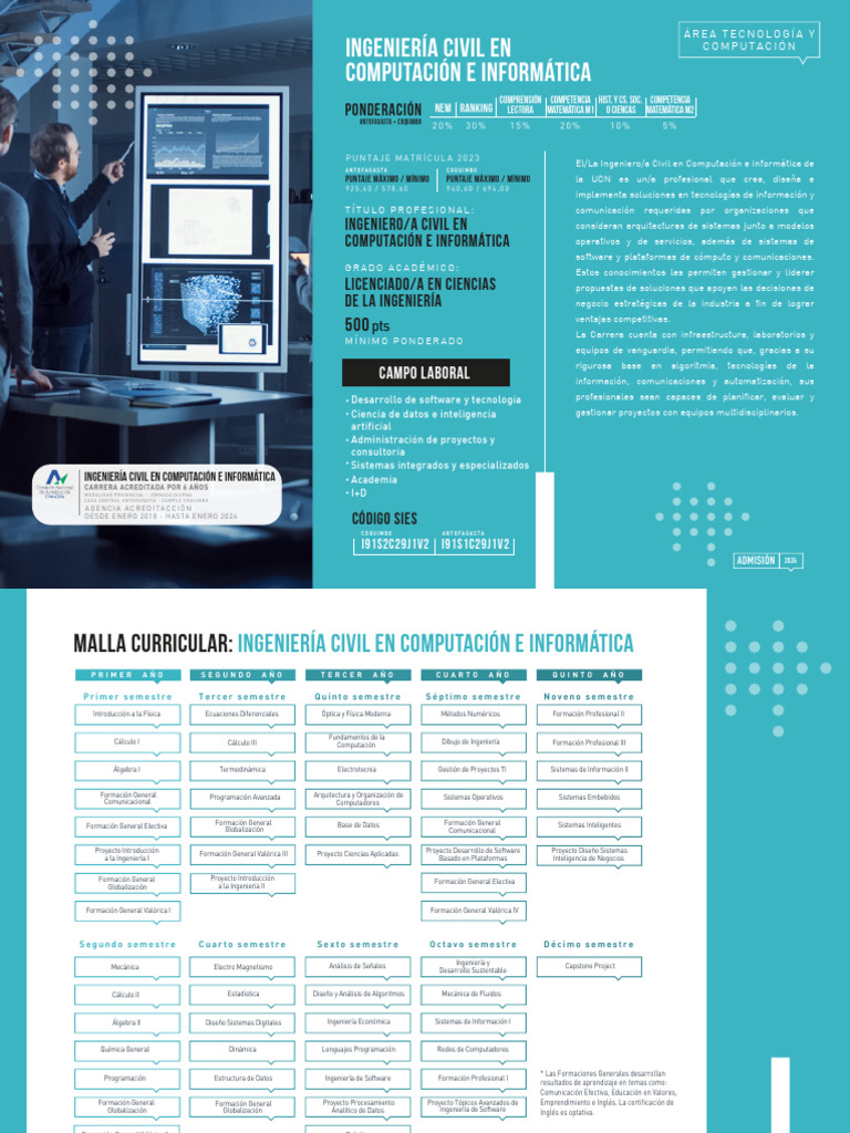 Malla Ingenieria Civil en Computacion e Informatica | PDF | Informática | Arte