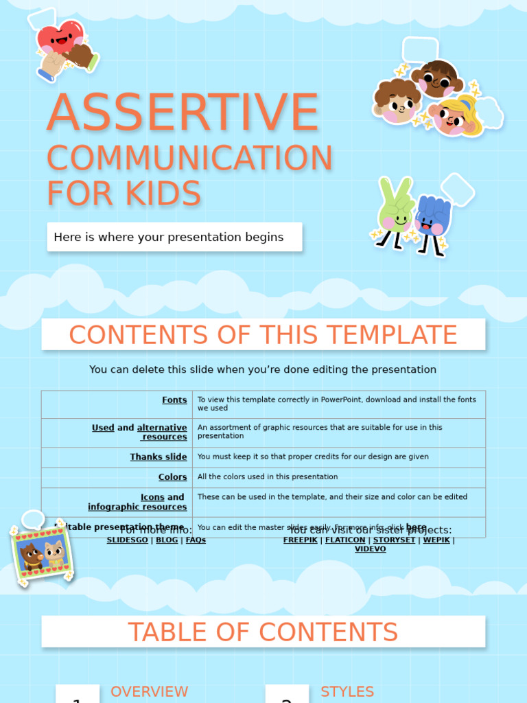 Assertive Communication For Kids by Slidesgo | PDF