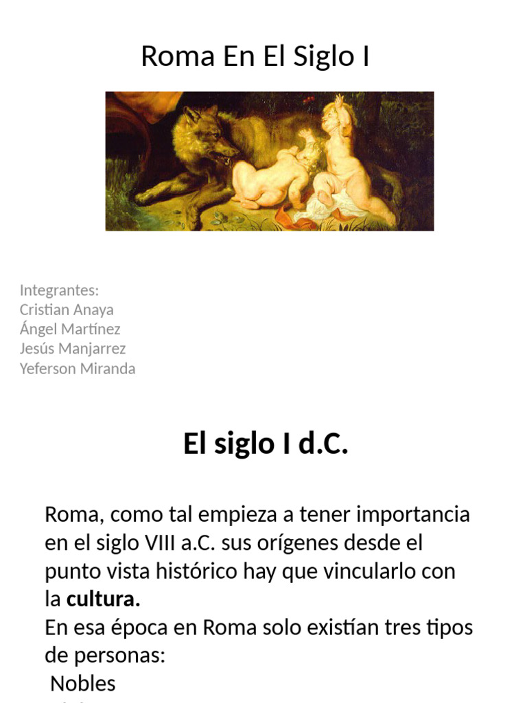 Roma en El Siglo I | PDF