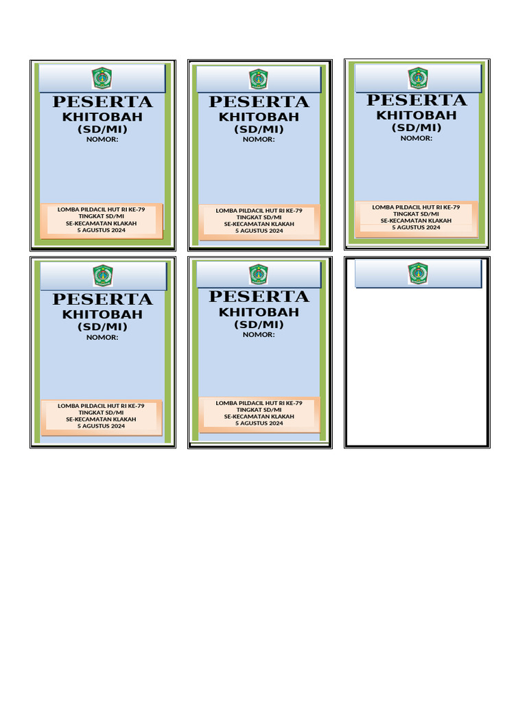 Kartu Pildacil SD | PDF