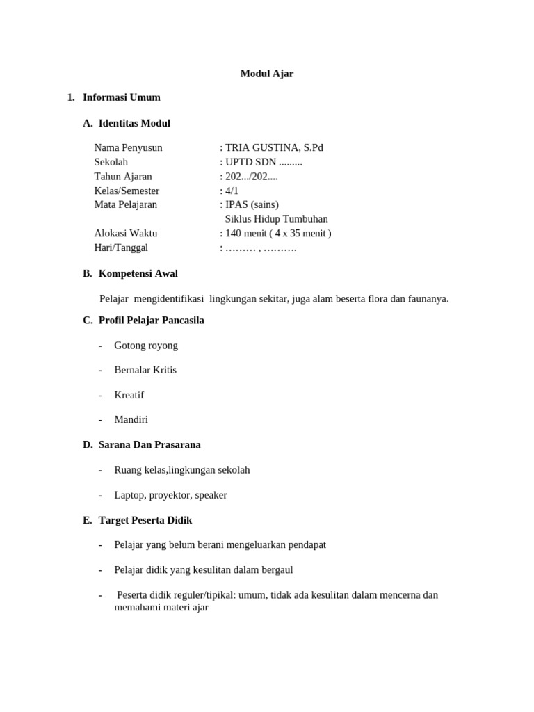 Modul Ajar IPAS 2 | PDF