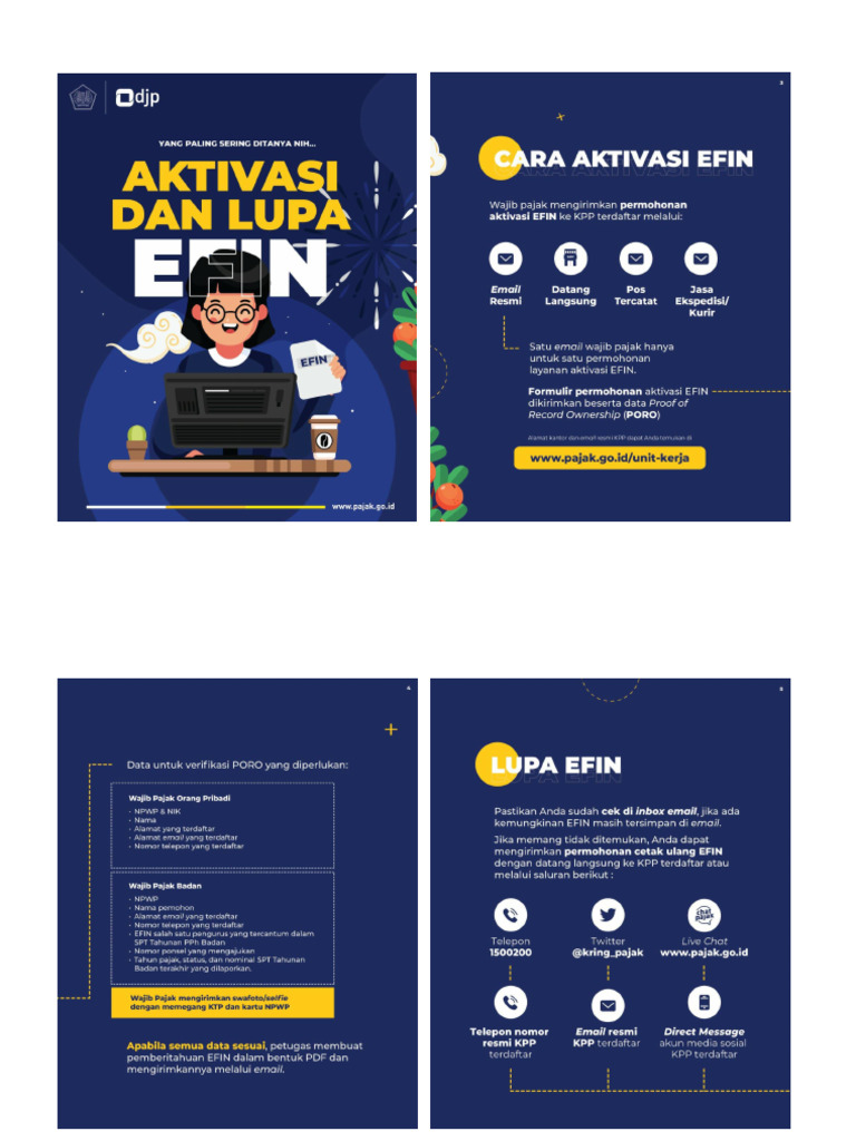 AKTIVASI & LUPA EFIN | PDF