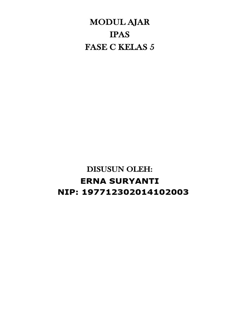 MODUL SIKLUS 2 IPAS ERNA | PDF
