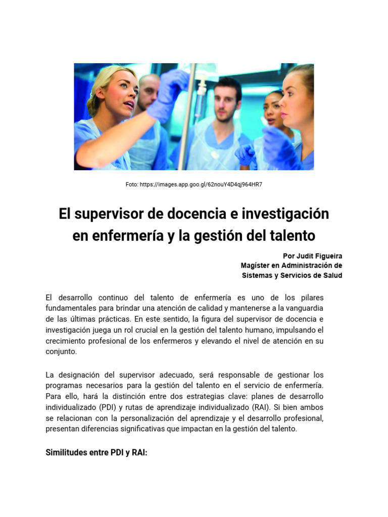 Supervisor de Docencia e Investigación - Rutas o Plan | PDF