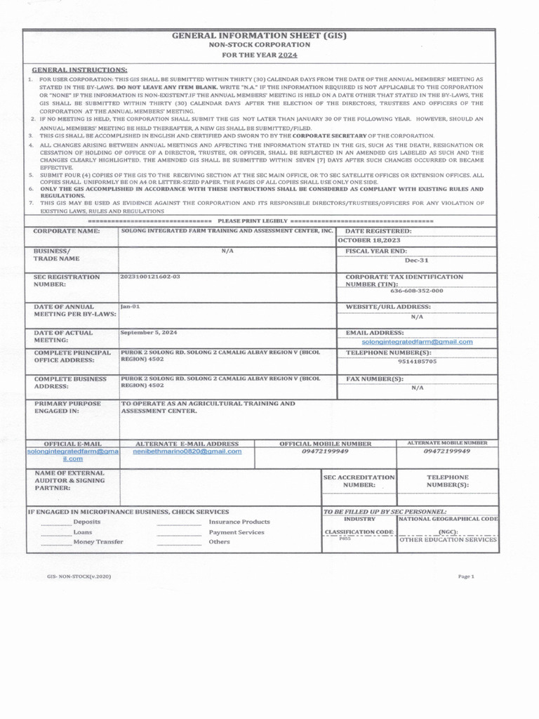 Gis 2024 Solong Integrated Farm | PDF