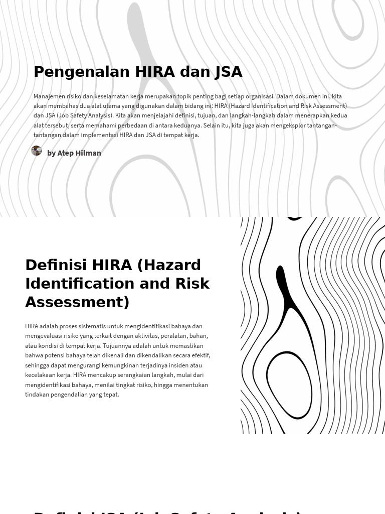 Pengenalan HIRA Dan JSA | PDF