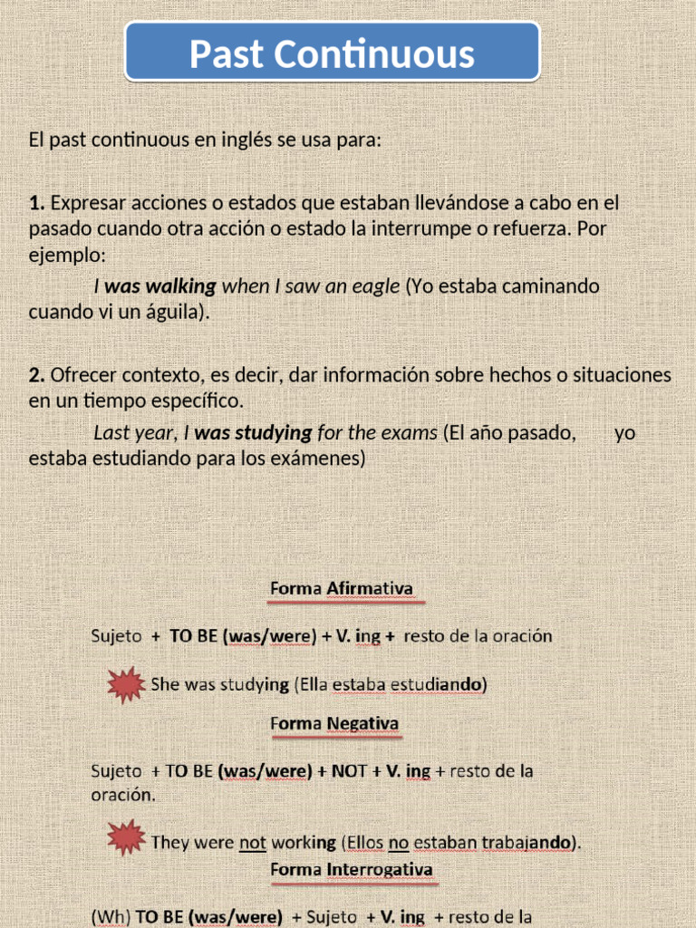 Pasado Continuo | PDF