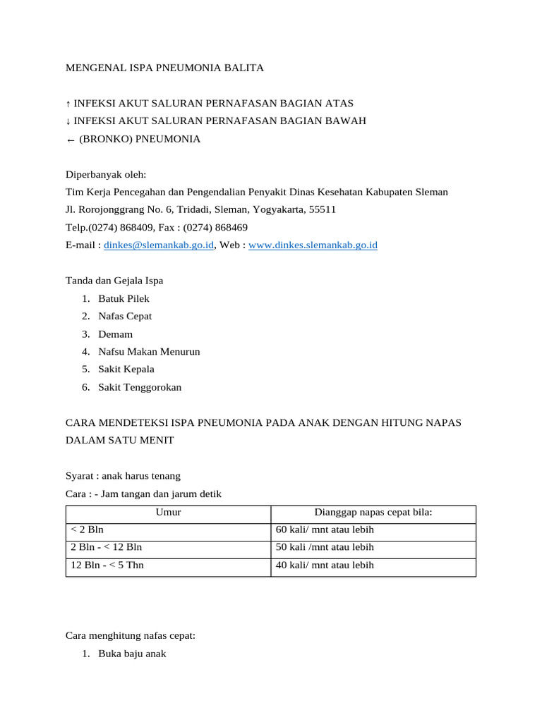Materi Leaflet Mengenal ISPA | PDF