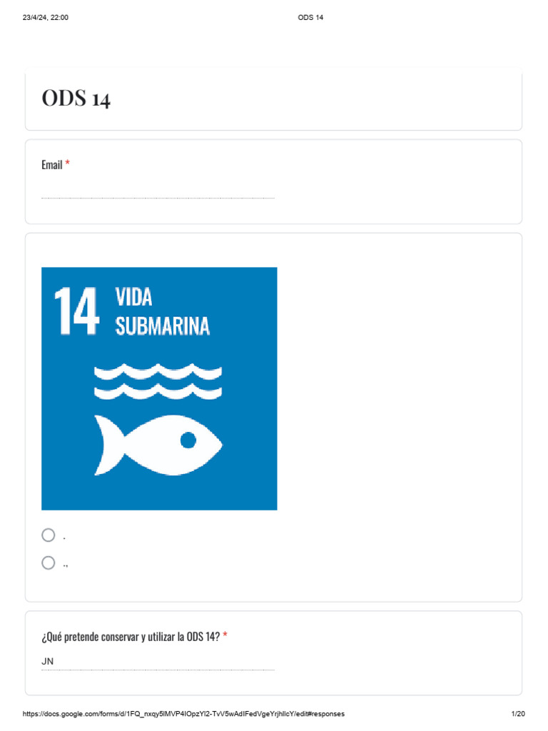ODS 14 - Google Forms | PDF