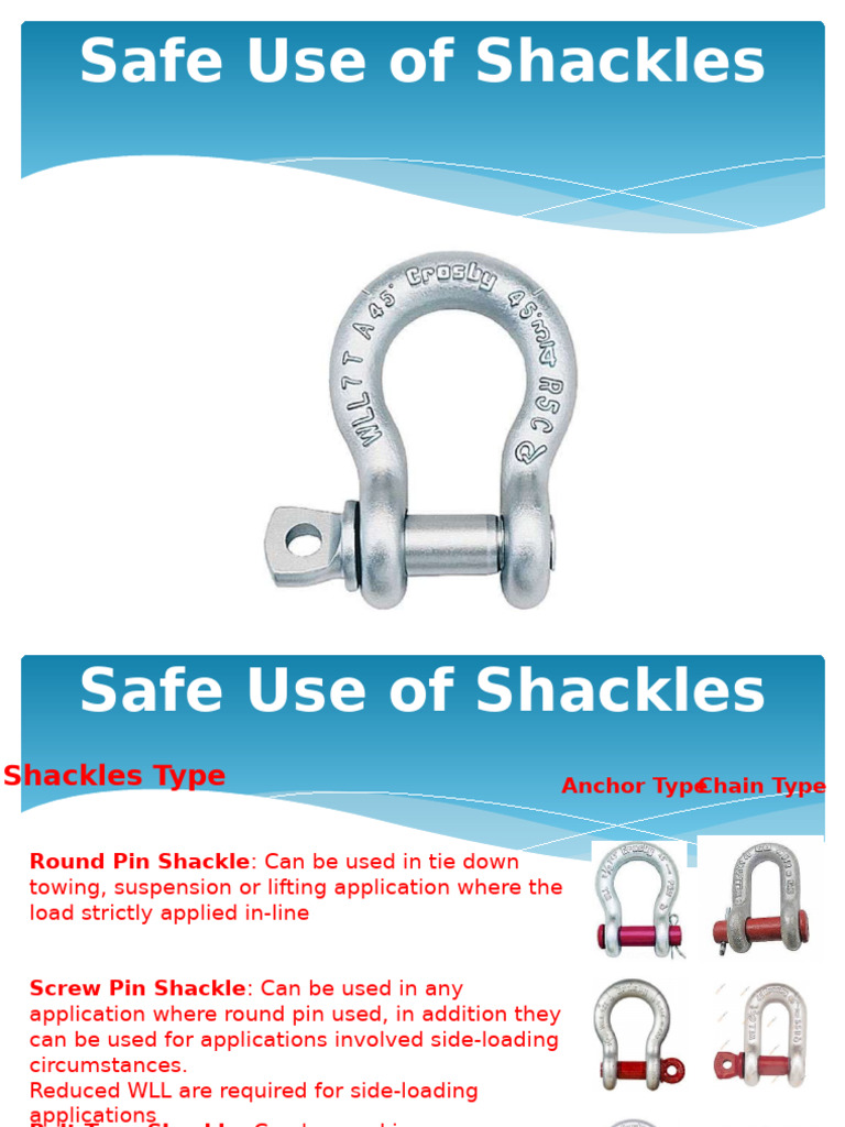 Rigging and Lifting - 7 Shackles | PDF