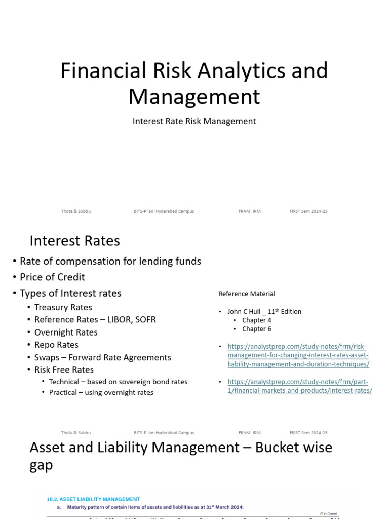Interest Rate Risk Management | PDF