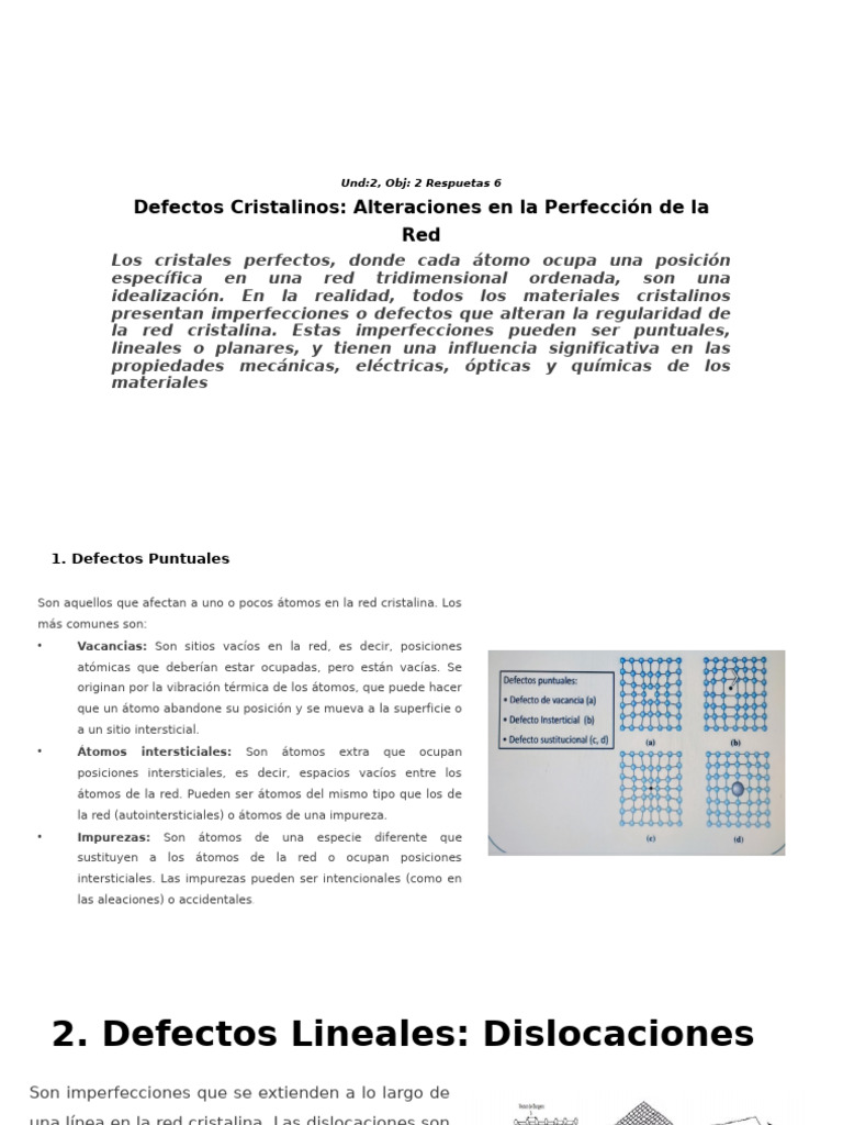 Defectos Cristalinos - PPTX Carlin Castillo | PDF | Estructura ...