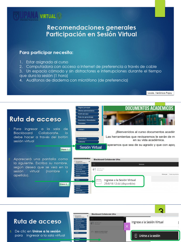1_Tutorial_ Ingreso a Sesión Virtual_Documentos | PDF