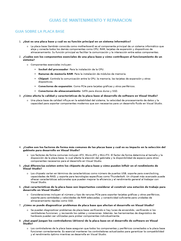 Guias de Mantenimiento y Reparacion | PDF