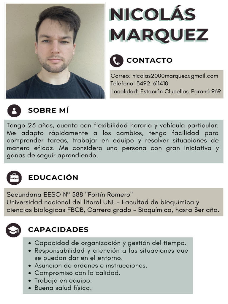 Curriculum Vitae Marquez Nicolás | PDF
